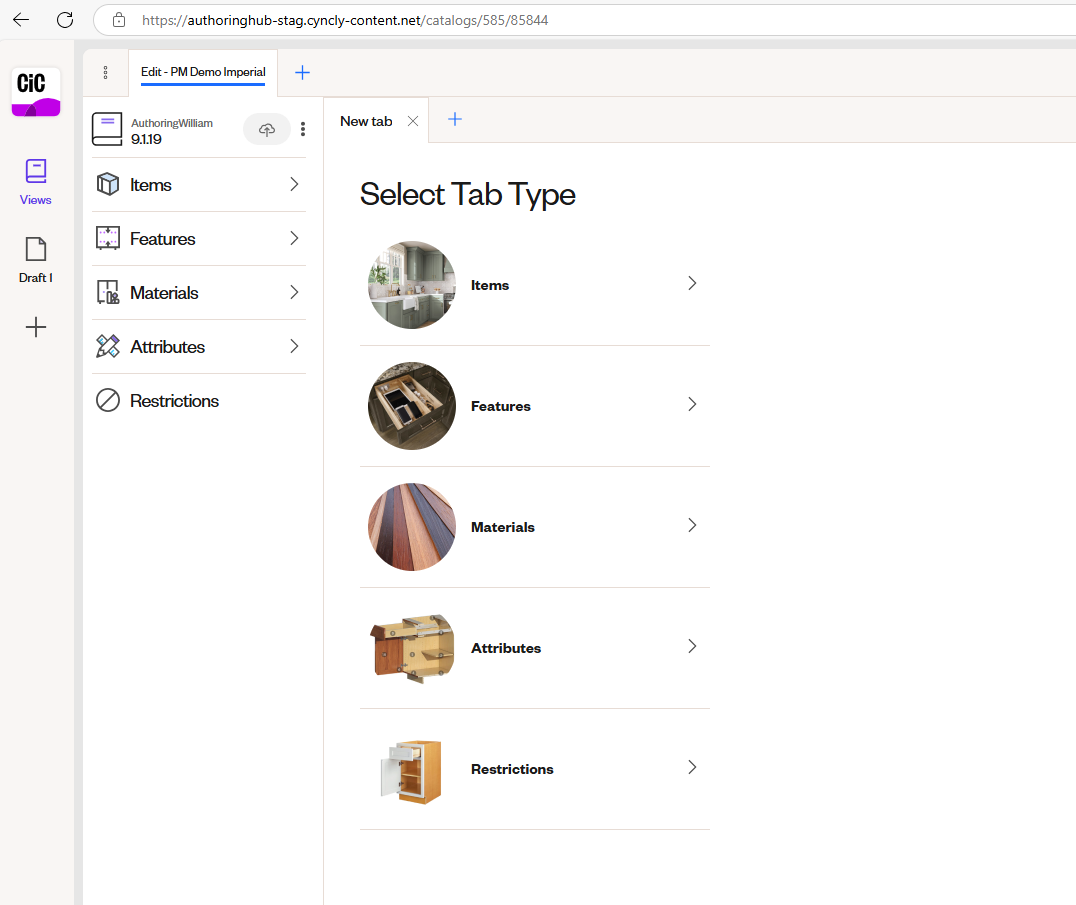 Authoring Hub - How to edit a catalog – Content Studio