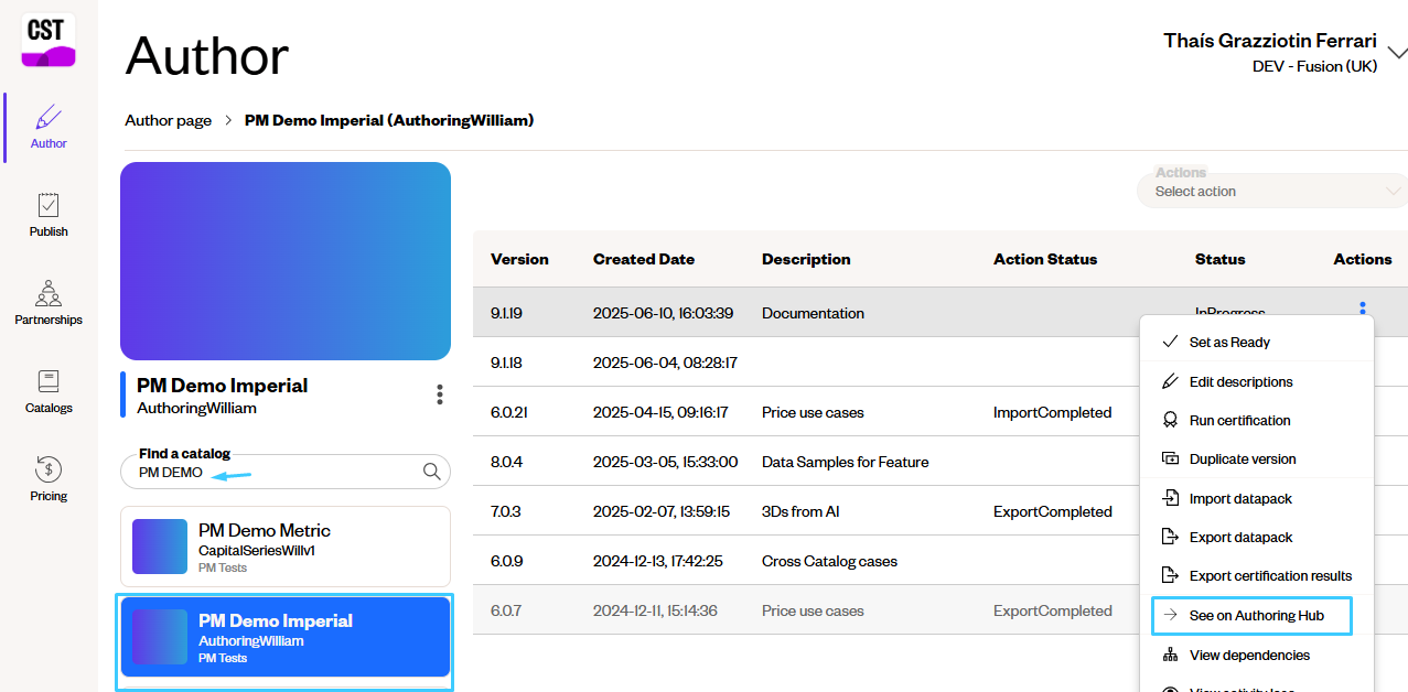 Authoring Hub - How to edit a catalog – Content Studio