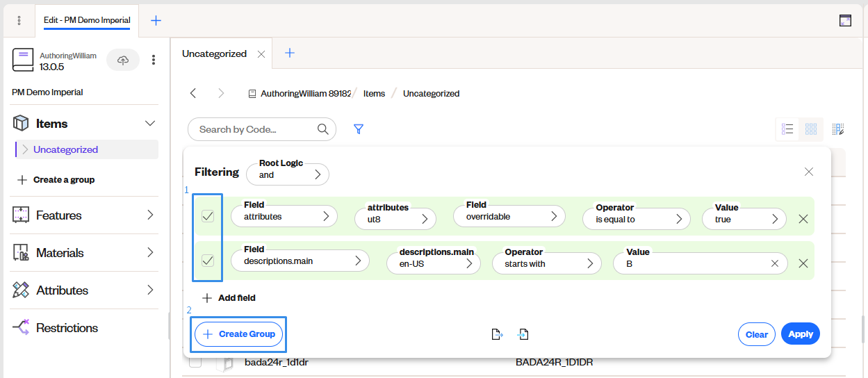 Authoring Hub - Filtering – Content Studio