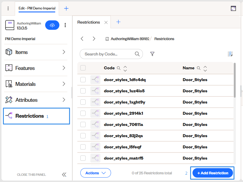 Authoring Hub - How to create restrictions – Content Studio